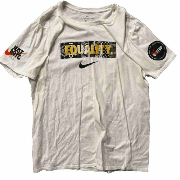 Nike | Shirts | Nike Equality Black Employee Network White Shirt Xl ...